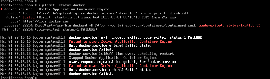 Docker输入systemctl start docker && systemctl enable docker报错_systemctl enable docker operation ...