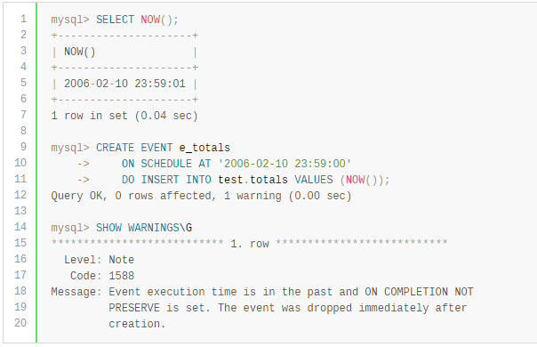 mysql definer_MySQL的SQL语句 数据定义语句（8） CREATE DATABASE、CREATE EVENT 语句-CSDN博客