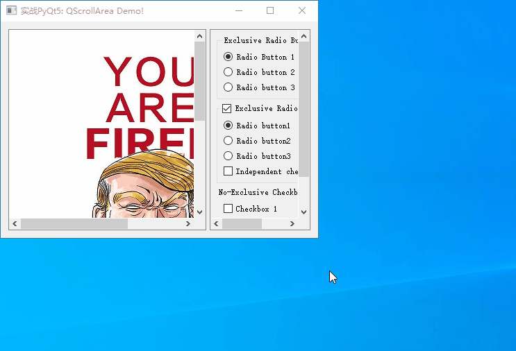 实战PyQt5: 049-滚动区域控件QScrollArea_pyqt qscrollarea-CSDN博客