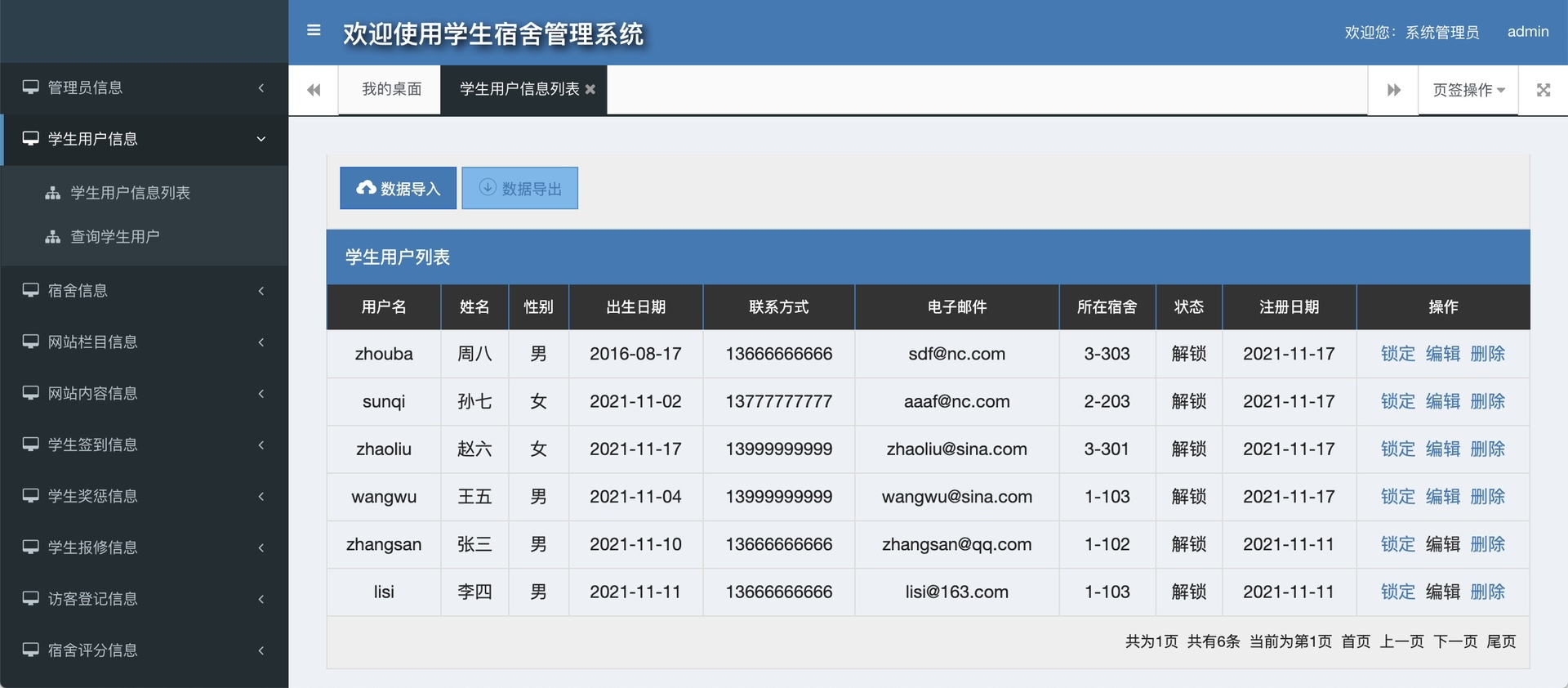 Java 学生宿舍管理系统 寝室管理系统 学生公寓管理 住宿管理系统java学生宿舍管理系统类描述 Csdn博客