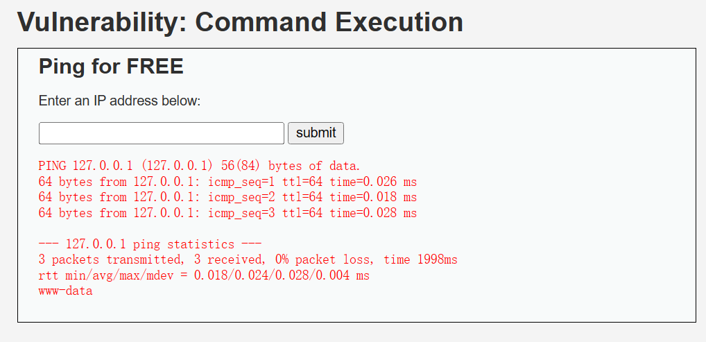 dvwa靶场Command Execution全难度教程（附带代码分析）_command execution中等难度-CSDN博客