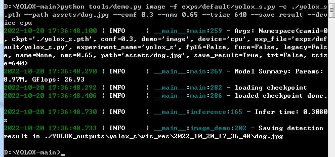YOLOX目标检测之入门实战-win10+cpu运行YOLOX_yolowindows系统实现方法-CSDN博客