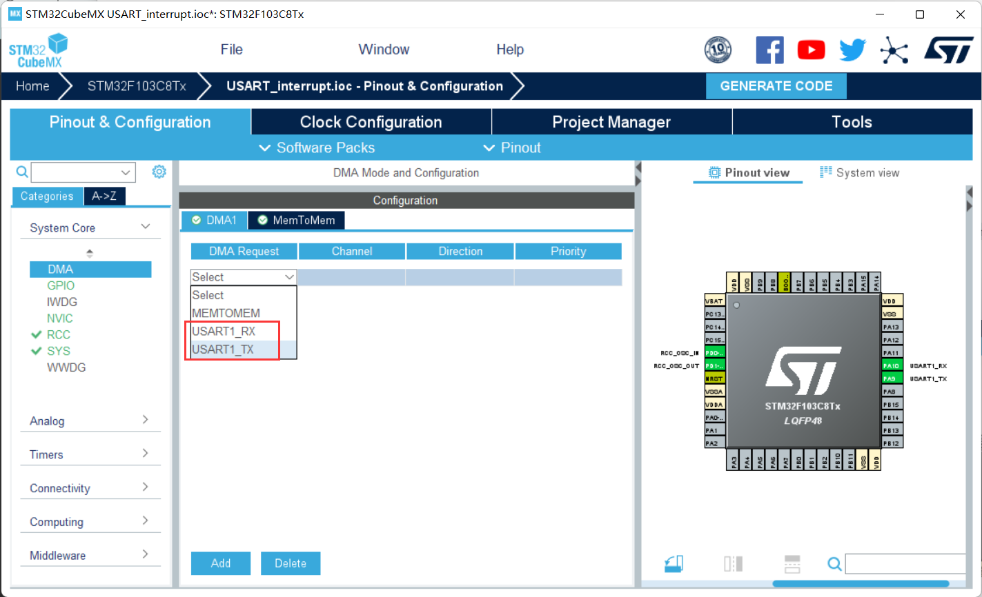 Stm32cubemx实现串口dma中断通信diyu Csdn Csdn博客 5582