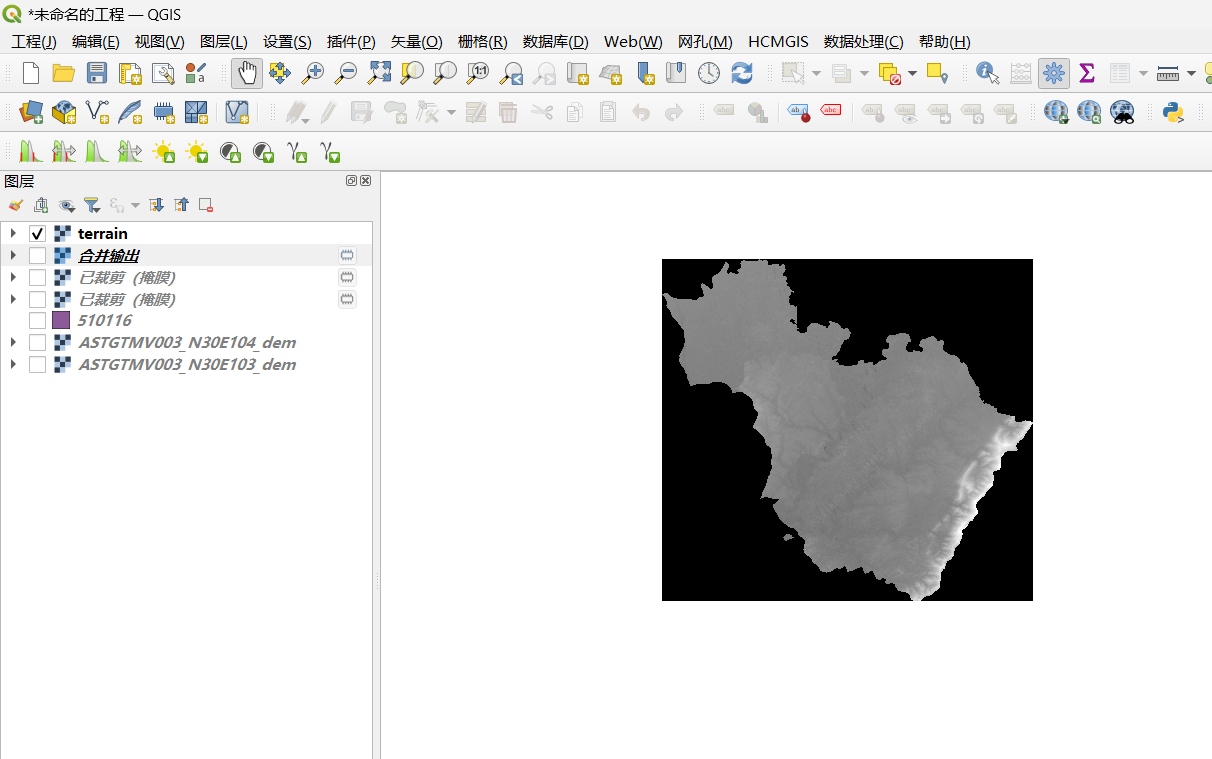 使用QGIS对地形dem进行裁剪及合并_qgis地图合并去除省界线-CSDN博客
