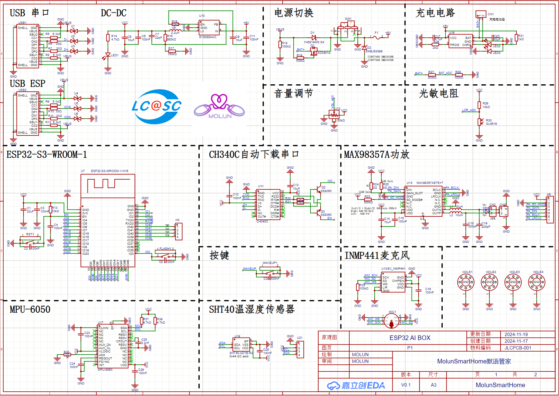 【MolunSmartHome】默语小管家（基于ESP32-S3）-CSDN博客