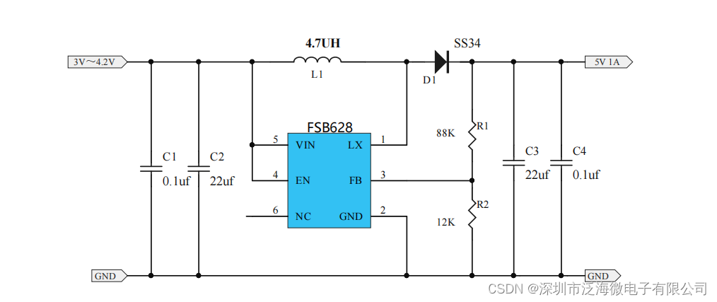 输入3.7V升压5V，3.7V转5V电路图芯片_sx1308升5v电路-CSDN博客