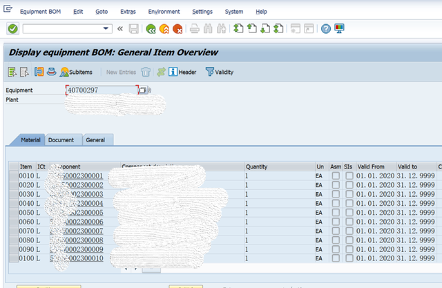 SAP PM 入门系列17 - IB03 显示设备BOM_sap pm function location bom-CSDN博客