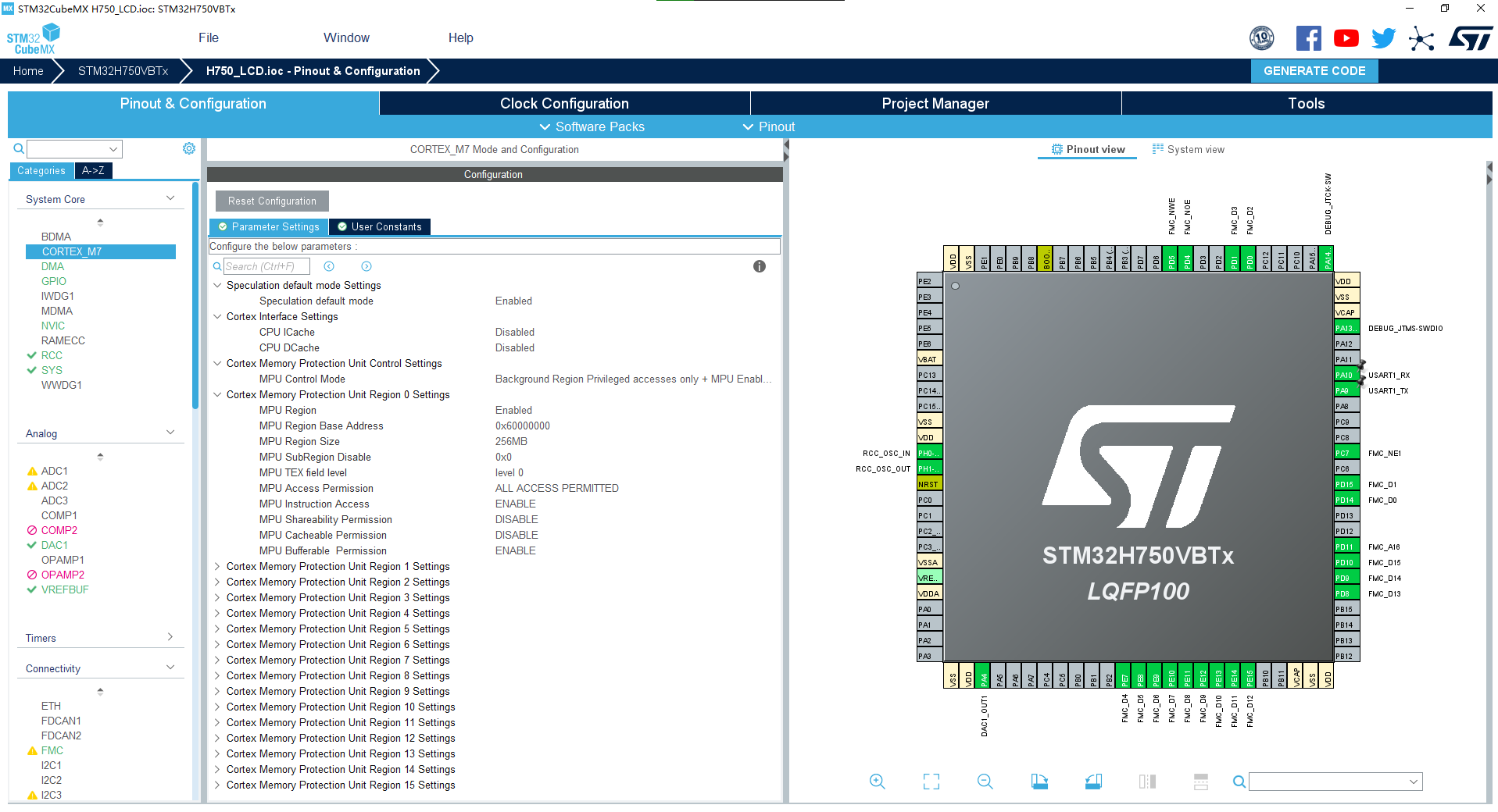 STM32H750V8T6通过CUBEMX工具生成驱动TFTLCD的相关代码操作！_cubemx stm32h750-CSDN博客