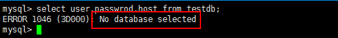 mysql no database selected_数据库中出现no database selected是什么意思？-CSDN博客