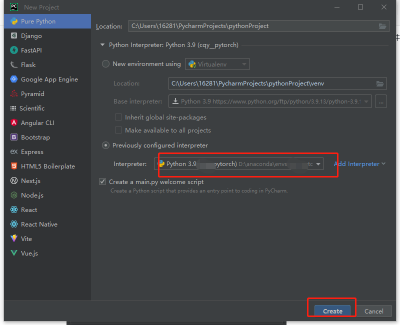一次anaconda+pycharm环境配置出现＜No Interpreter＞问题的解决办法-CSDN博客