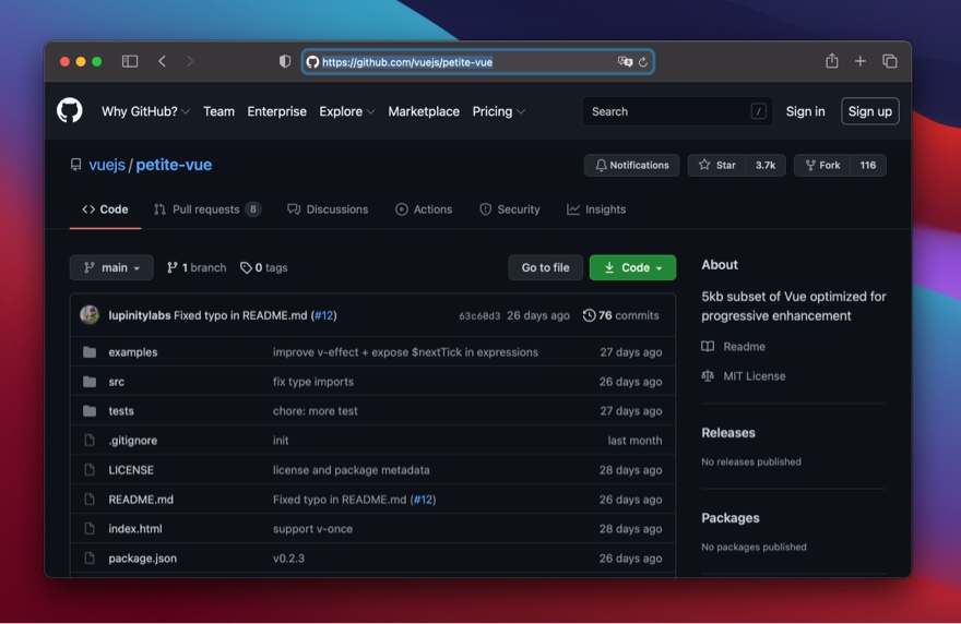 PetiteVue - Vue 作者尤雨溪新作品，小巧精简版的 Vue_petite-vue 文档-CSDN博客