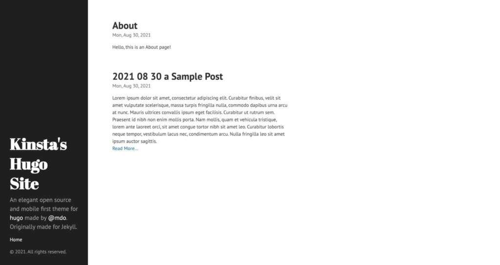 实例讲解如何使用Hugo框架搭建静态网站_hugo静态网站-CSDN博客