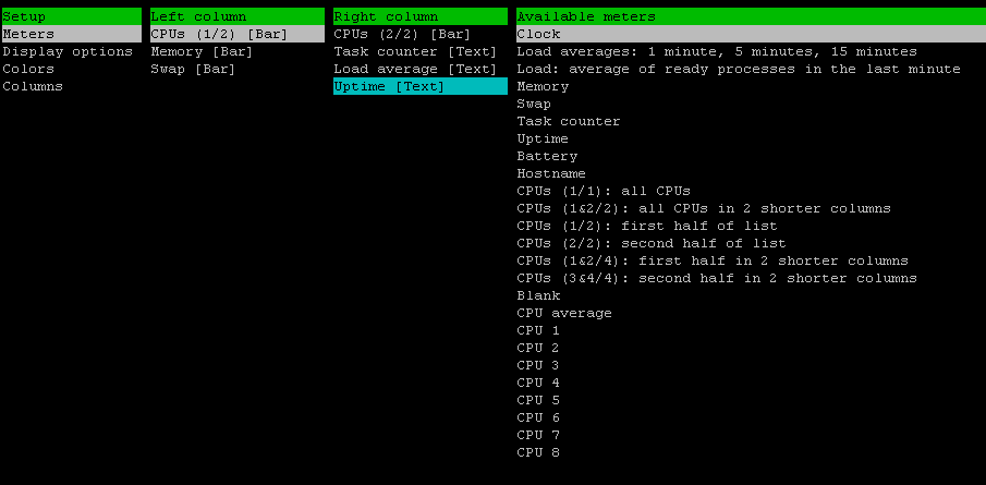 htop查看cpu使用情况_使用Htop监控Linux Cpu，内存性能-CSDN博客