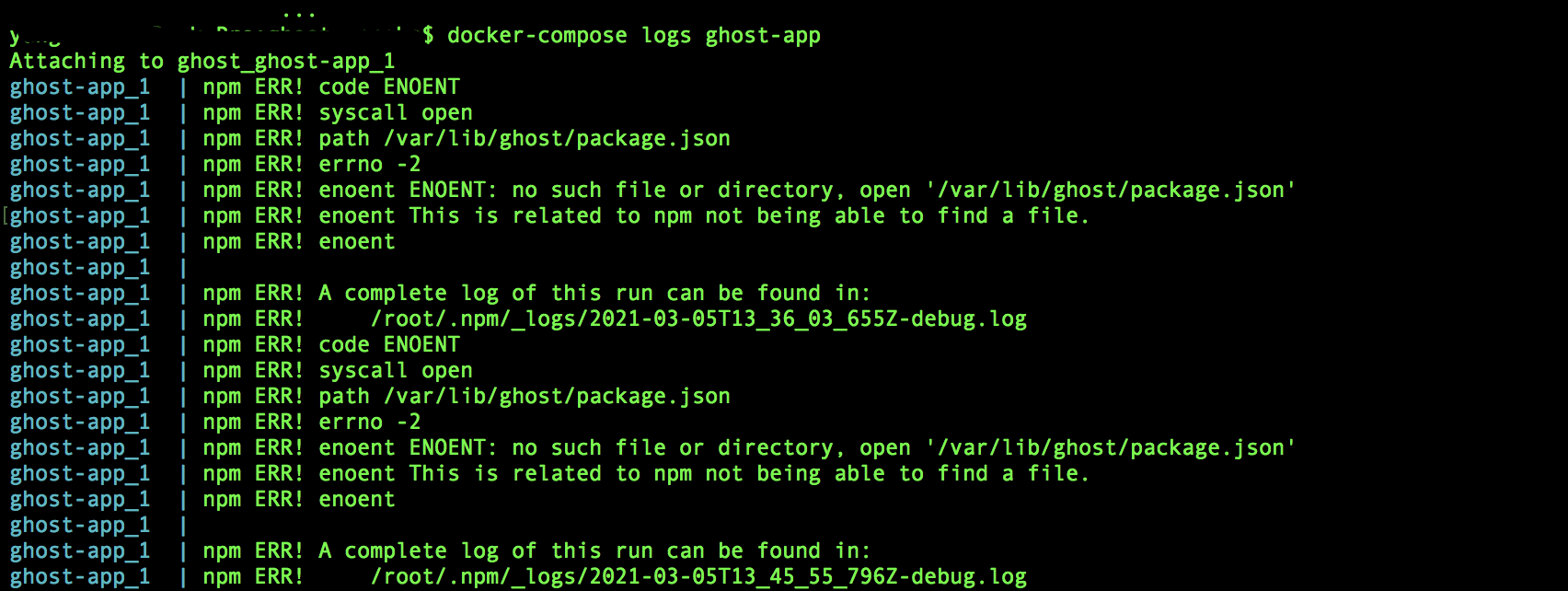 用docker Compose搭建ghost 的学习笔记及其遇到的问题 Compose Ghost Csdn博客
