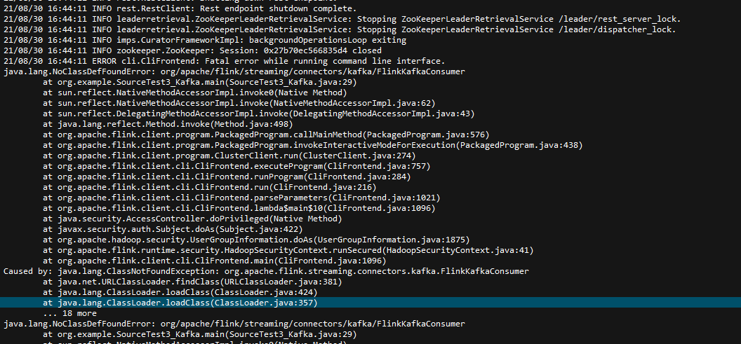 Flink案例系列2-提交到yarn集群报错java.lang.NoClassDefFoundError FlinkKafkaConsumer_flink yarn ...