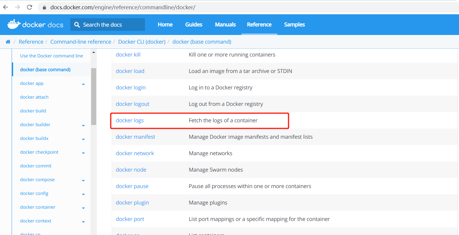 docker logs命令-CSDN博客