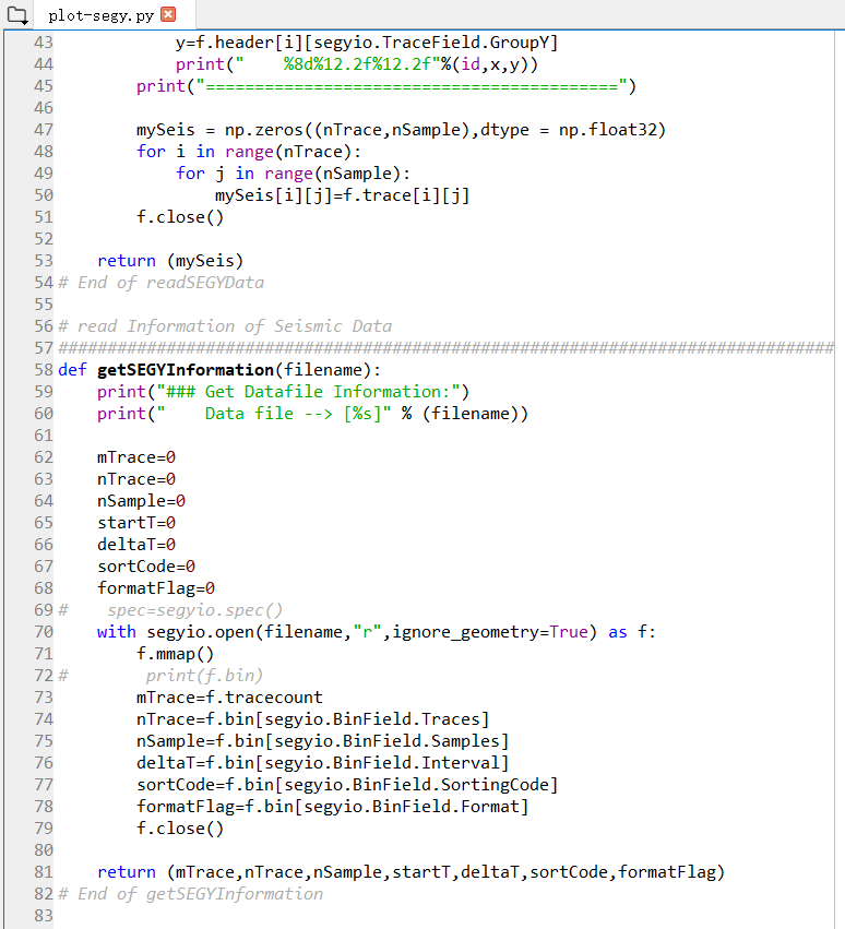 matlab程序 地震 相干噪声_基于Python语言的SEGY格式地震数据读取与显示编程_爱家小厨酱的博客-CSDN博客