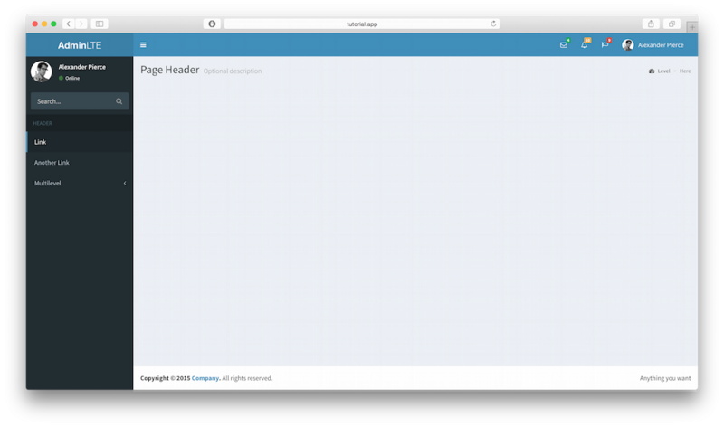 php后端框架 模板,PHP的Laravel框架中使用AdminLTE模板来编写网站后台界面-CSDN博客