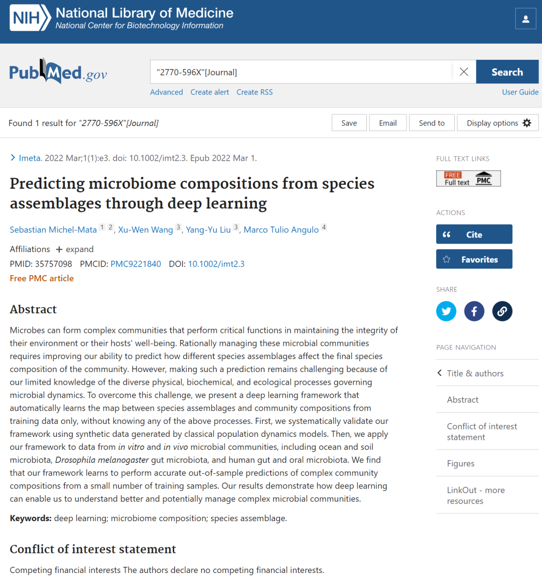 iMeta期刊部分文章被PubMed收录-CSDN博客