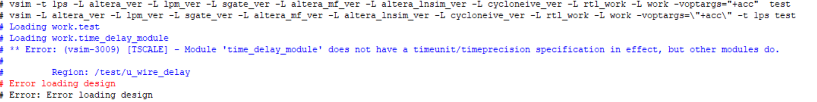 QuartusⅡ+Modelsim:error loading design错误-CSDN博客