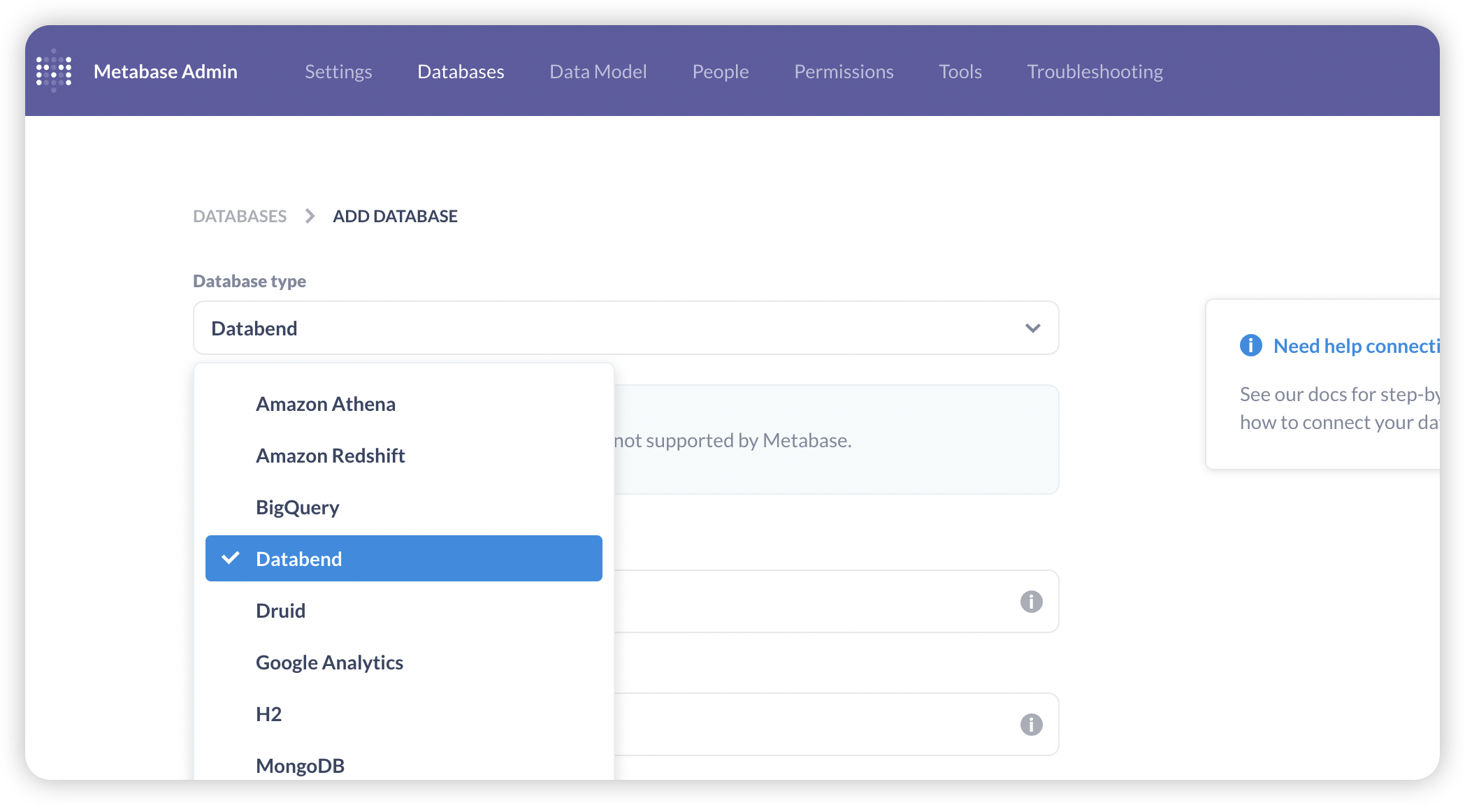 使用 Metabase 连接 Databend Cloud 实现大屏展示_metabase 怎么添加三方驱动jar包读数据-CSDN博客