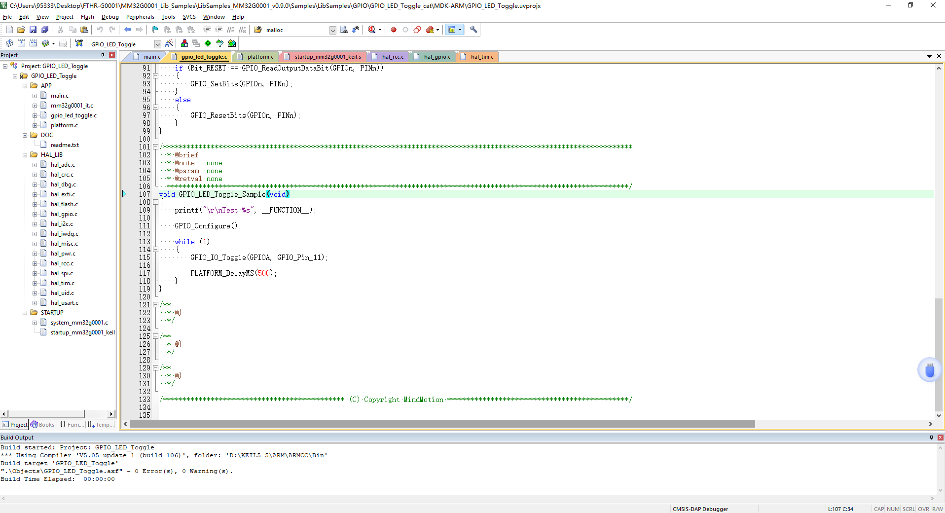 如何FTHR-G0001开发板点LED灯-CSDN博客