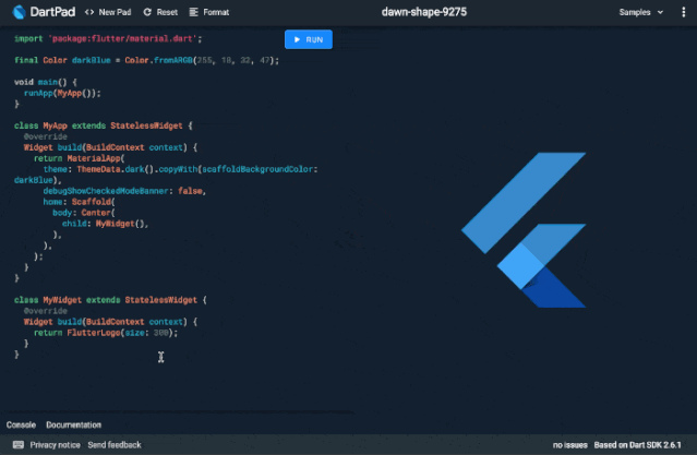 dev代码自动补全_DartPad.dev 全面升级，现已支持 Flutter-CSDN博客