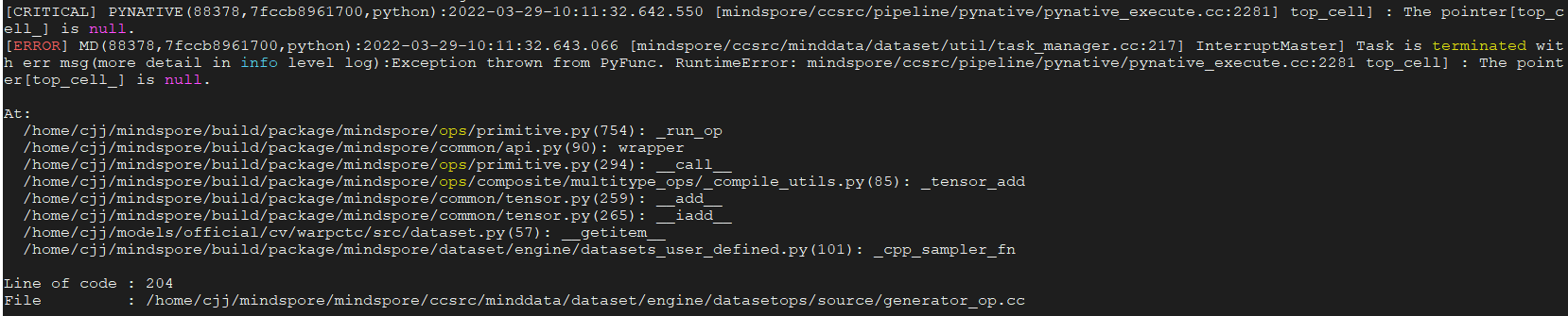 MindSpore PyNative模式下The pointer[top_cell_] is null错误-CSDN博客
