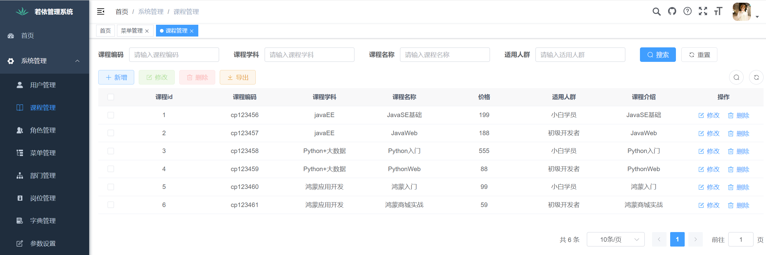[Java]RouYi从入门到开发_item.eltagtype === 'primary' ? '' : item.eltagtype-CSDN博客