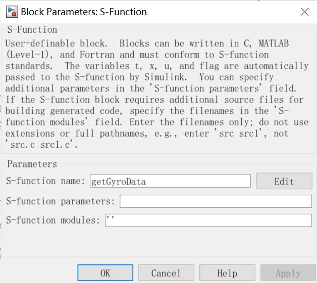 Simulink S-Function的使用（以串口接收MPU6050六轴陀螺仪参数为实例）_陀螺仪传递函数_qq_43479892的博客-CSDN博客