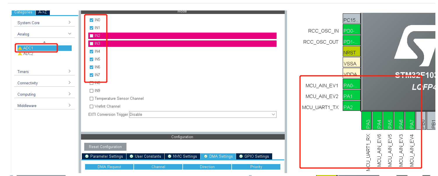 STM32F072+FREE RTOS+DMA+ADC cubemx - Programmer Sought