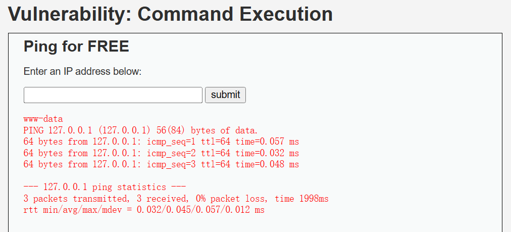 dvwa靶场Command Execution全难度教程（附带代码分析）_command execution中等难度-CSDN博客