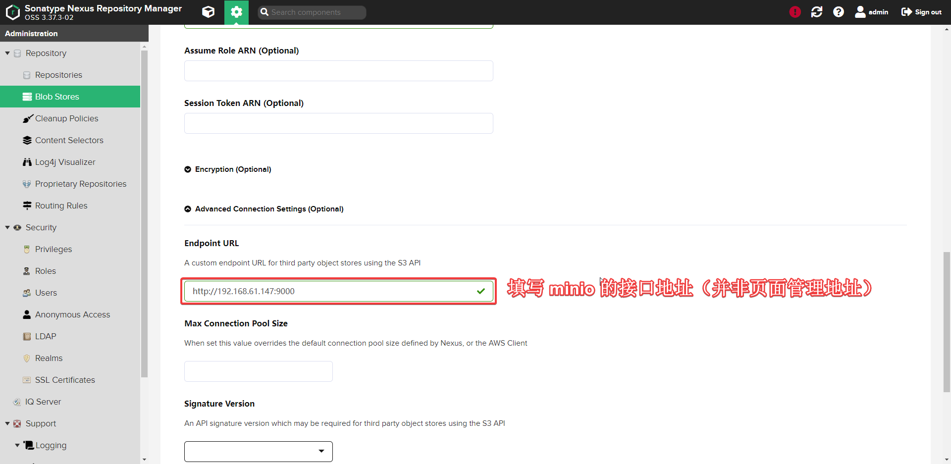 私库搭建4：Nexus 私库 配置 S3 Blob Stores_nexus minio-CSDN博客