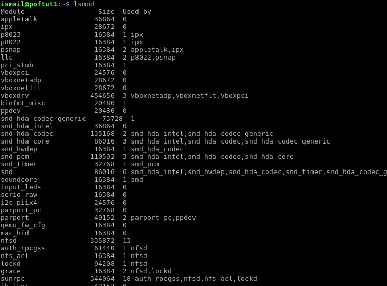modprobe加载内核_modprobe，lsmod，modinfo命令教程以及要加载的示例，列出了Linux内核模块...-CSDN博客