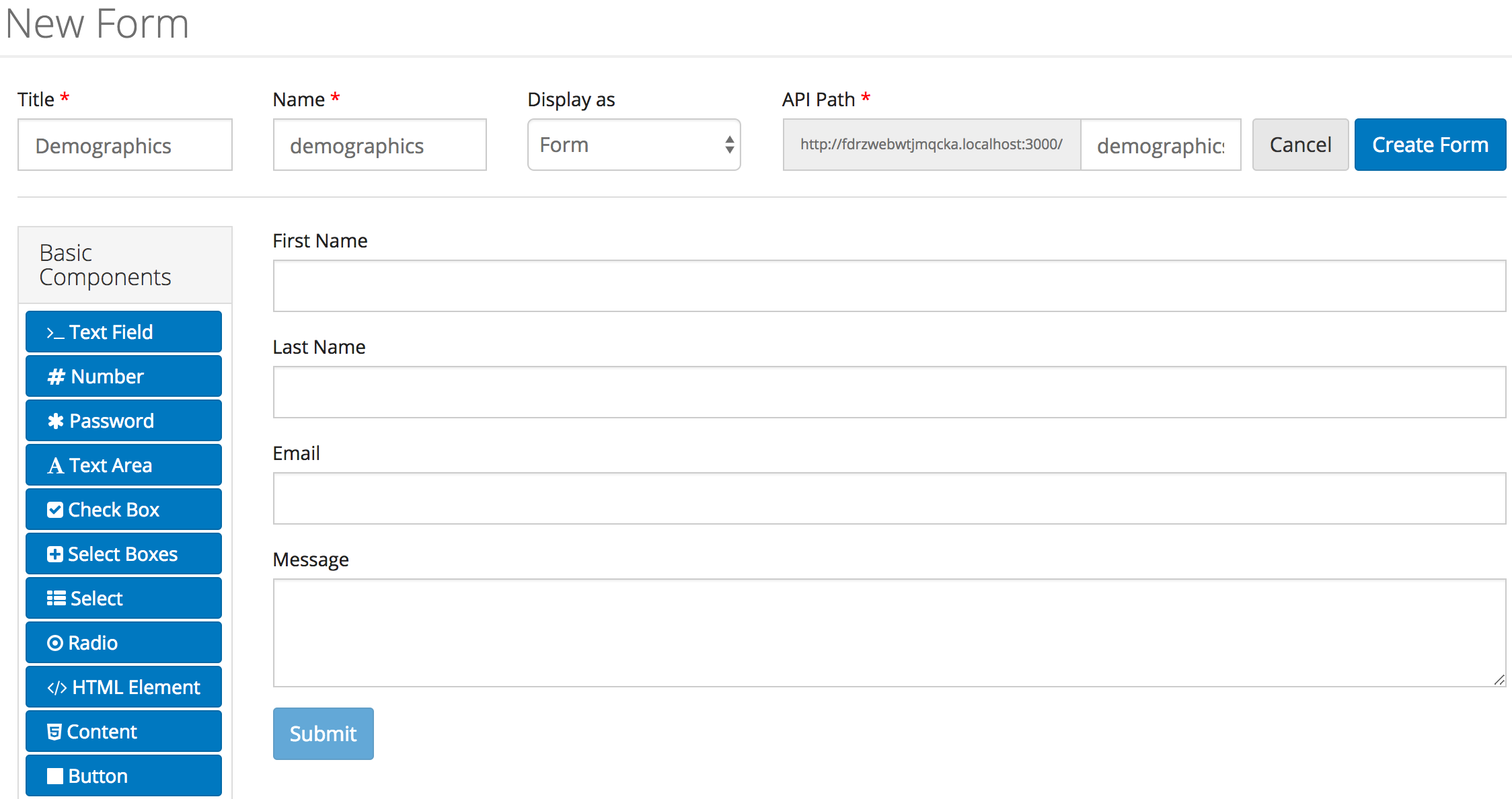 我的 Serverless 实战 — 使用 formio 快速搭建表单类应用_form.io-CSDN博客