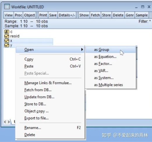 ols残差_Eviews基础操作及OLS回归-CSDN博客