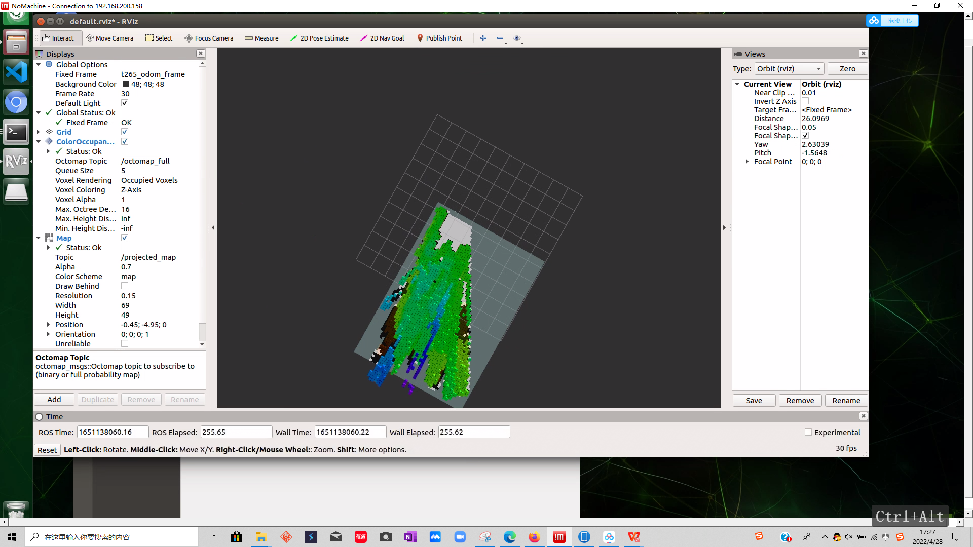 自己实现一下基于T265+D435i的octomap建图20220515_d435+t265在线构建三维局部栅格地图-CSDN博客