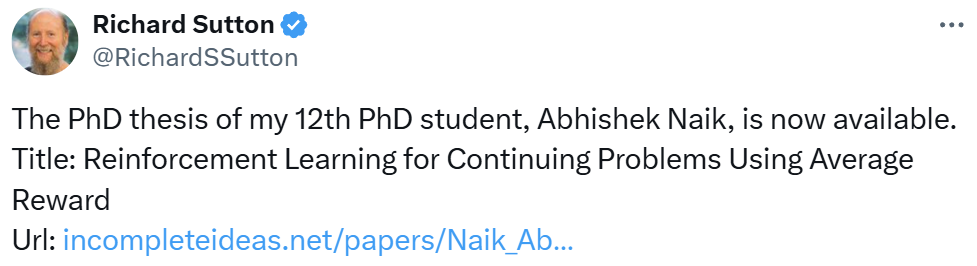 强化学习之父Richard Sutton给出一个简单思路，大幅增强所有RL算法_强化之父-CSDN博客