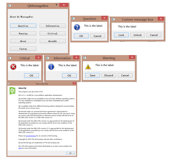 Qt中各种消息框对话框的使用_qt消息提示框-CSDN博客