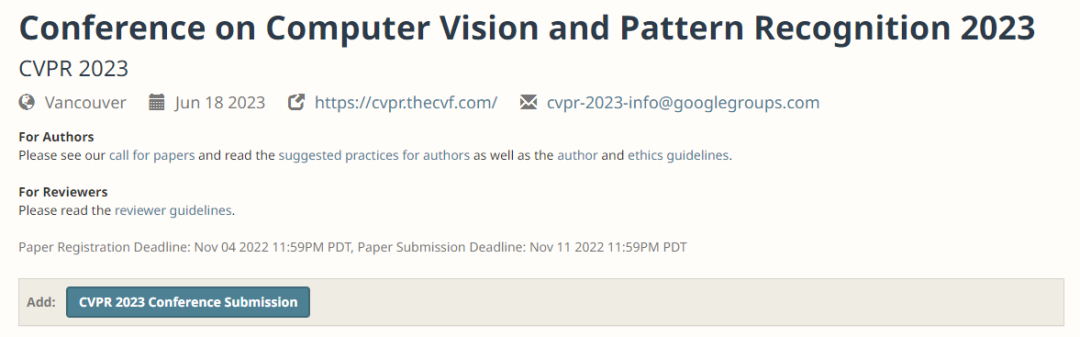 2023CVPR 推迟时间_cvpr延期-CSDN博客