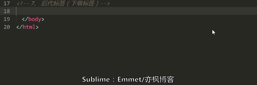 emmet html5快捷键,Sublime Text插件：Emmet快捷键介绍-CSDN博客