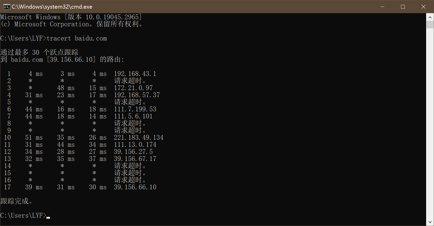 IPv4协议与ICMPv4协议实验报告_tracert命令icmp协议分析实训报告-CSDN博客