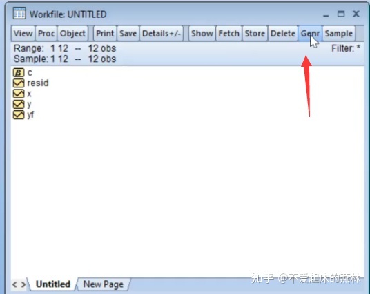 ols残差_Eviews基础操作及OLS回归-CSDN博客