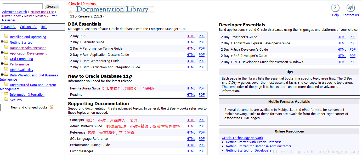 Oracle 简易连接格式 使用oracle官方文档(11g)简单举例 Csdn博客