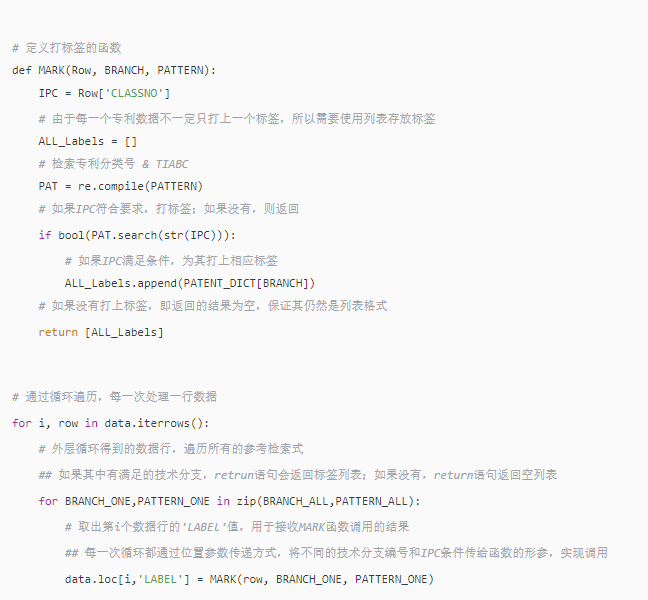 Python教学 | Python函数的定义与调用【附本文代码和数据】_匹配样例数据中满足条件的绿色低碳专利,为其打上相应的技术分支名称作为 ...
