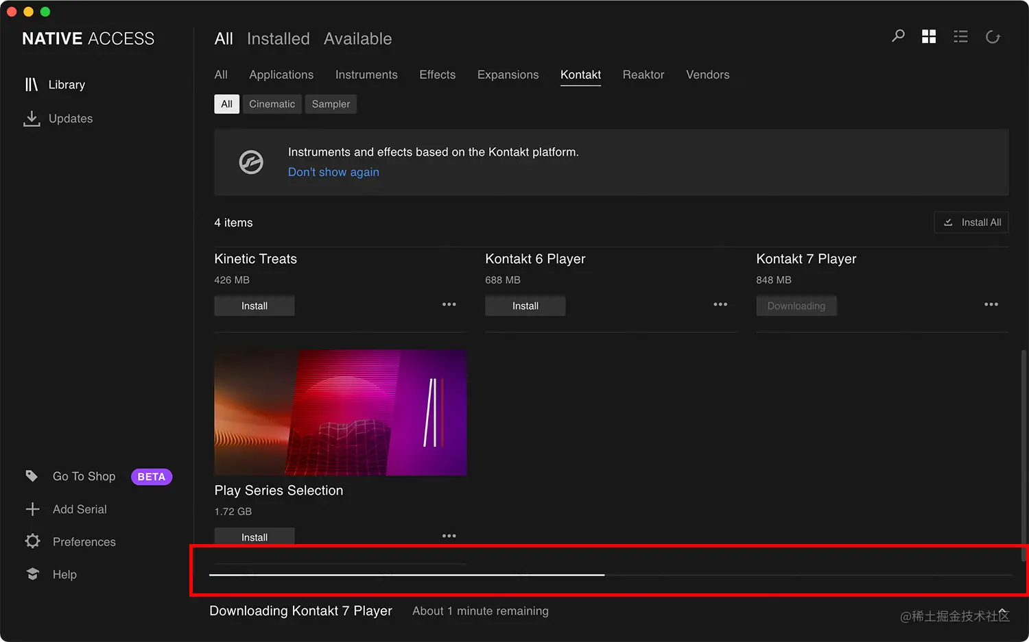Native Instruments Kontakt 7 音乐采样平台安装教程_kontakt requires native access to continue with th-CSDN博客
