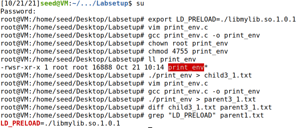 信息安全实验——environment Variable And Set Uid Program Lab Csdn博客