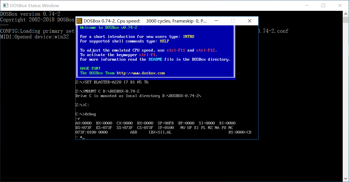 DOSBOX的简单使用-CSDN博客