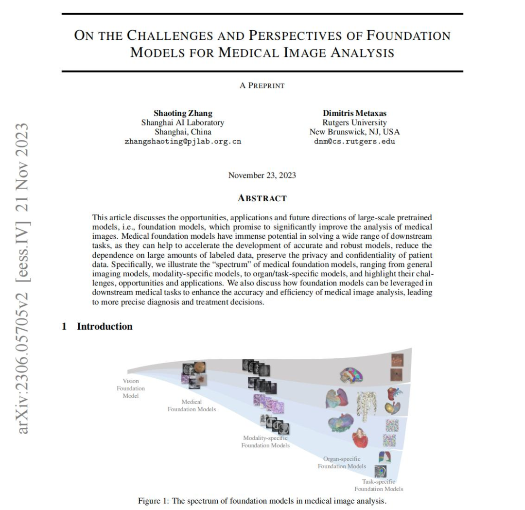 医学影像Foundation Models发文必读！上海人工智能实验室和罗格斯大学联合综述基础大模型方法与挑战_a foundation model for joint ...